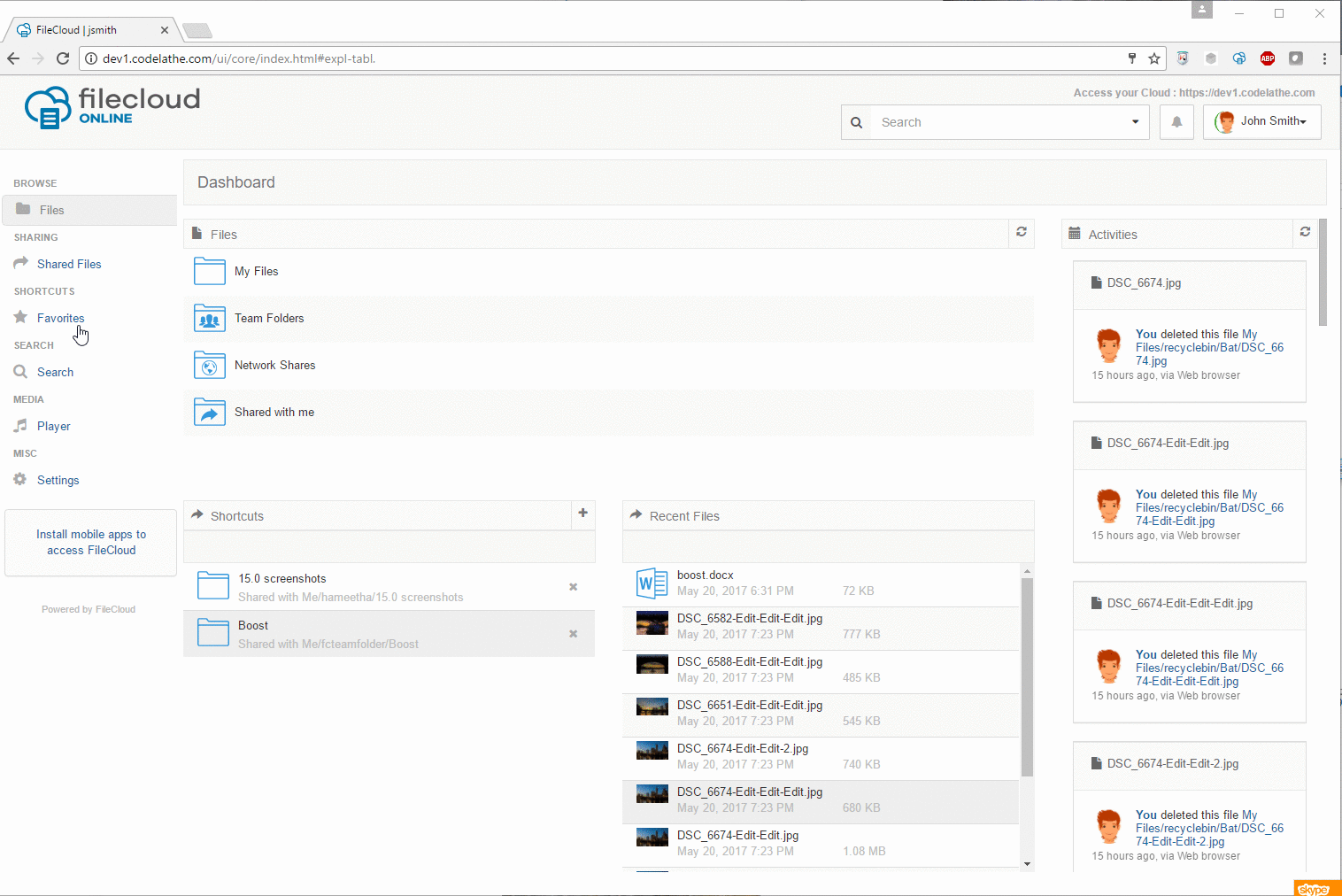20 1 Viewing Existing Shares 20 1 User Portal Documentation