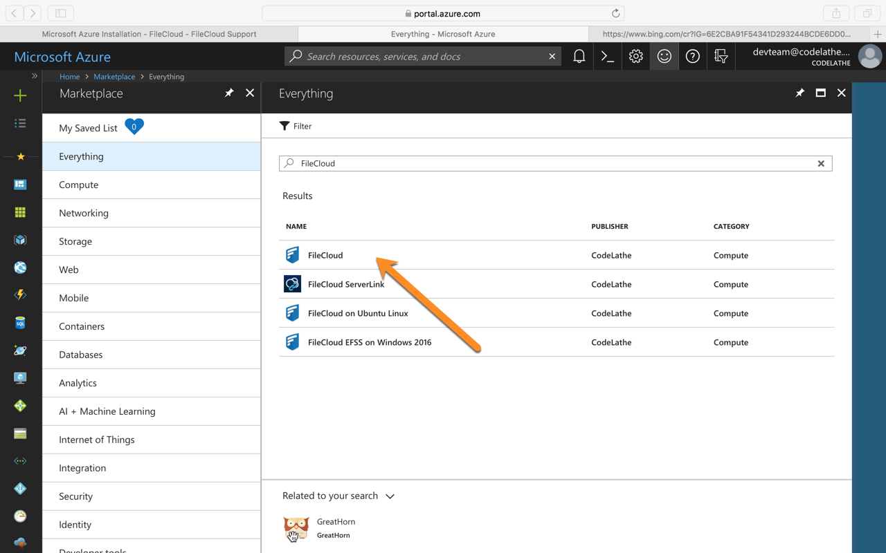 Microsoft Azure Installation Filecloud Docs Server