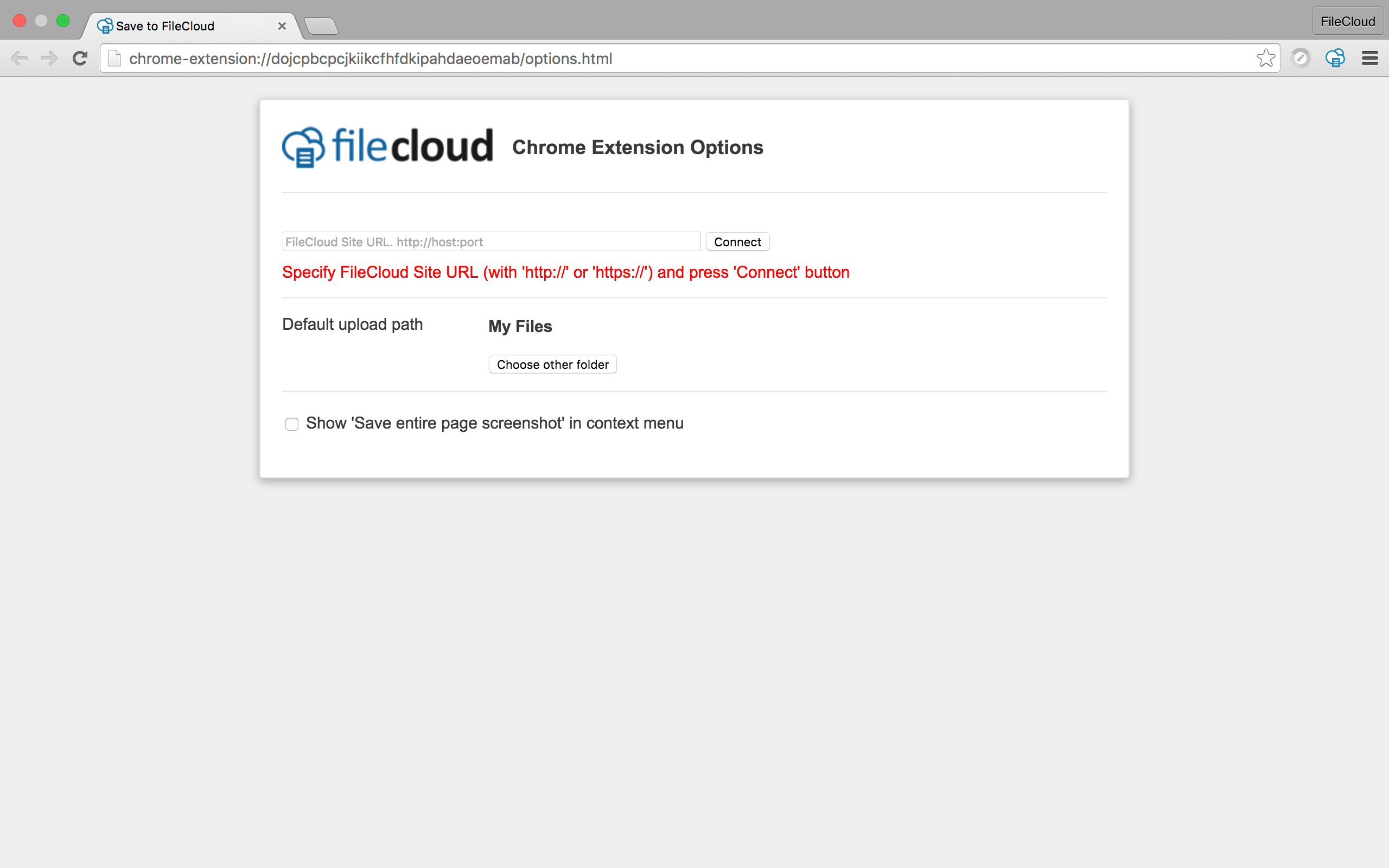 Save To Filecloud Chrome Browser Extension Filecloud Docs