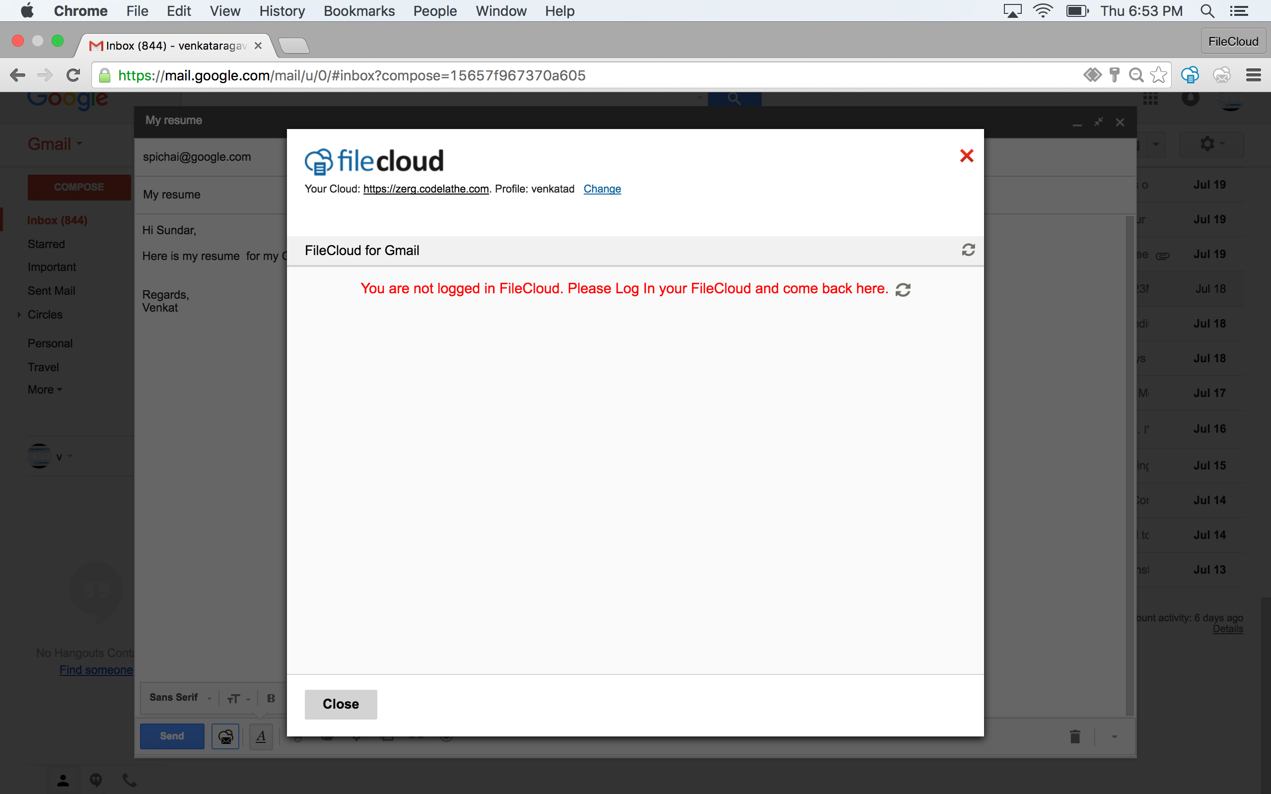 Filecloud For Gmail Browser Extension Filecloud Docs