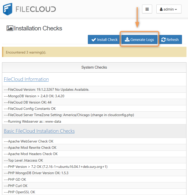 Report Problems in FileCloud - FileCloud Docs - Server