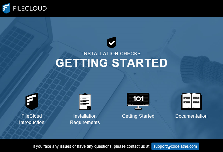 Post Installation Steps Filecloud Docs Server