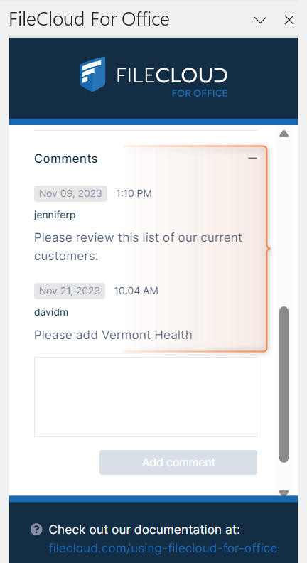 Using Filecloud For Office With Drive Filecloud Docs Server