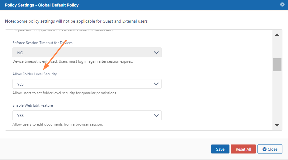 Enabling Users to Set Folder-Level Permissions - FileCloud Docs - Server Enabling Users to Set Folder-Level Permissions - FileCloud Docs - Server